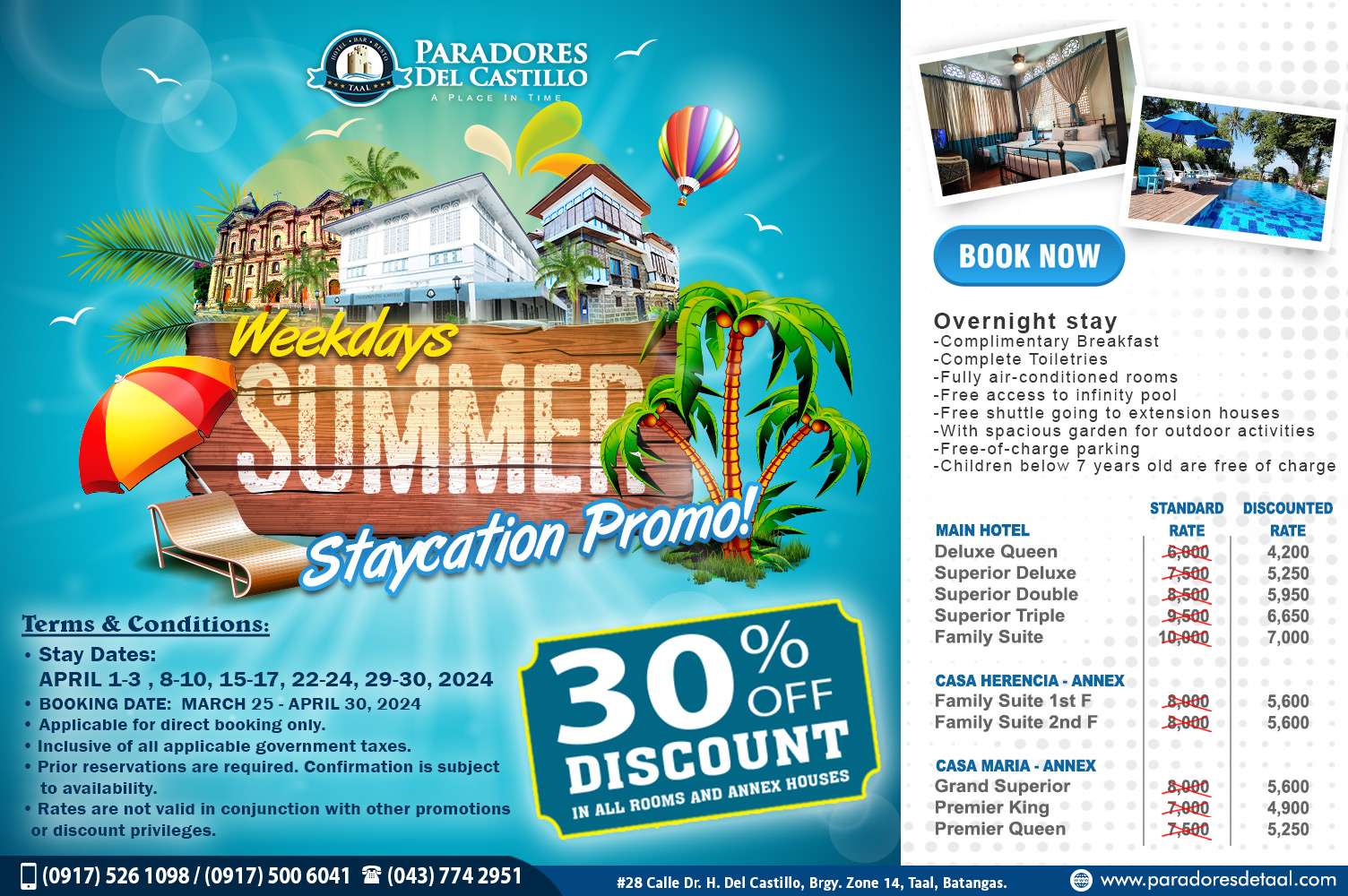 Promo & Packages | Paradores Del Castillo
